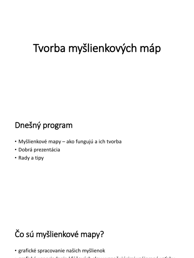 Prednaska 4 Tvorba Myslienkovych Map | PDF