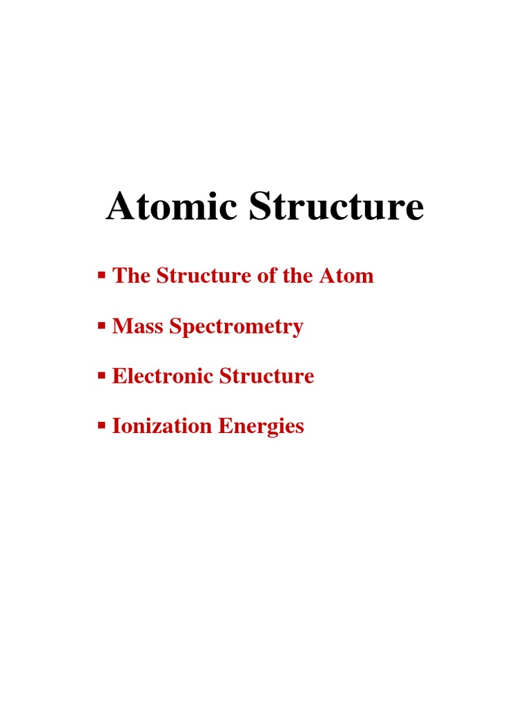 Atomic Structure Notes | PDF