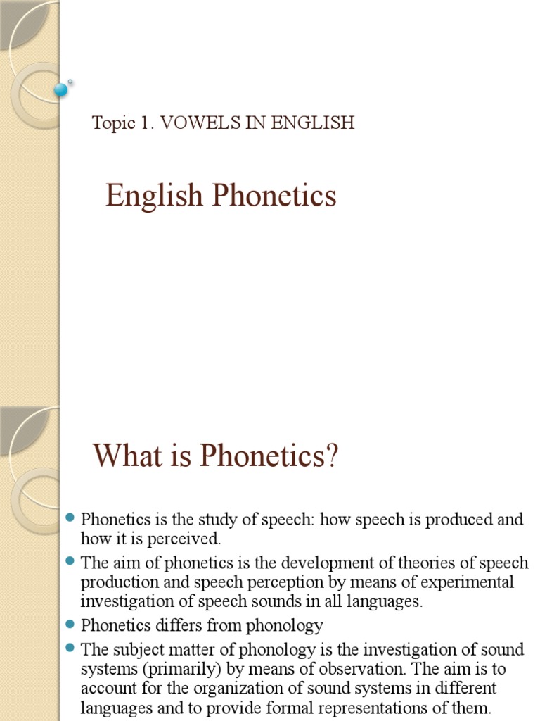 English Vowels: Phonetics Overview | PDF | Vowel | Phonetics