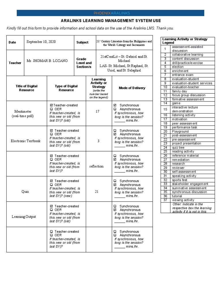 Aralinks Learning Management System Use Flex | PDF | Behavior Modification | Communication