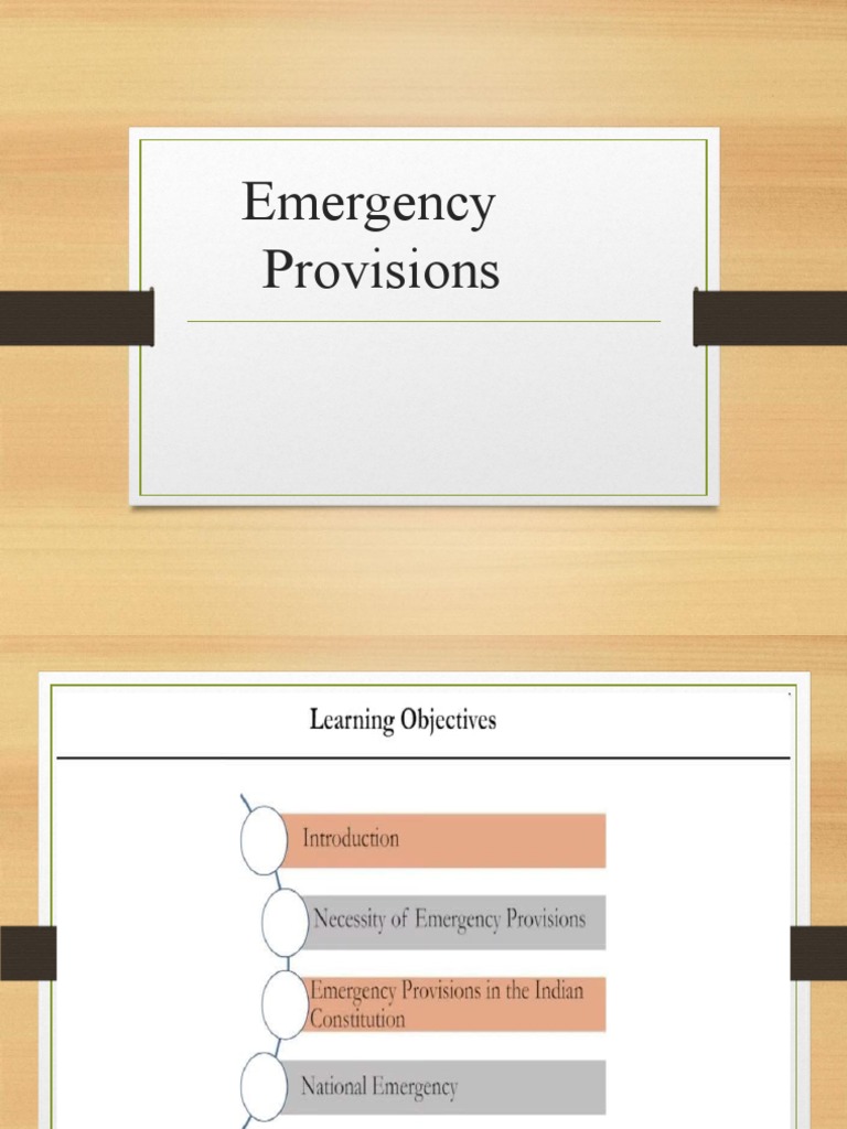 EMERGENCY provisions.ppt | PDF