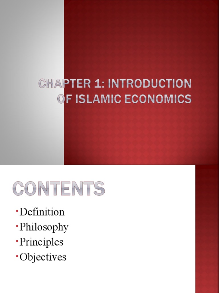 Chpter 1 Islamic Econ | PDF | Economics | Justice