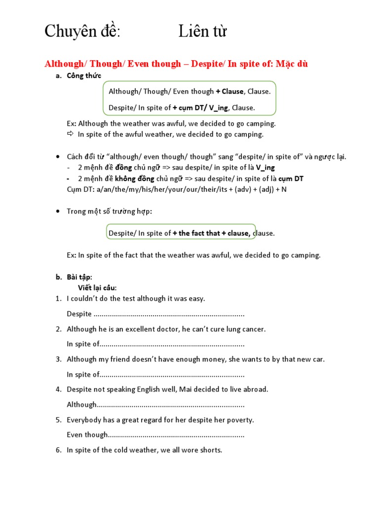 Understanding Complex English Connectors: A Guide to Using "Although ...