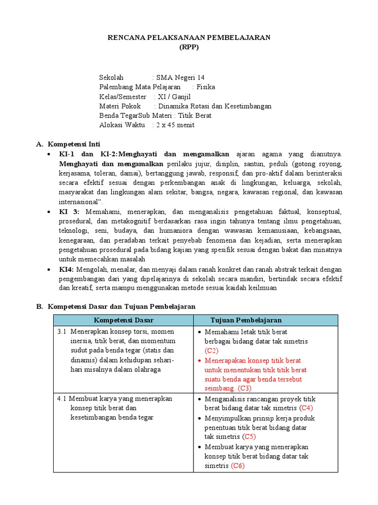 RPP Adiwiyata Fisika | PDF