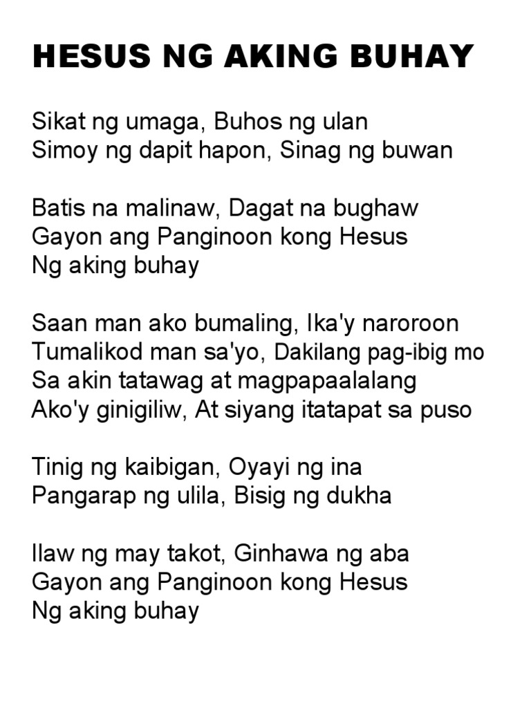 Hesus NG Aking Buhay | PDF