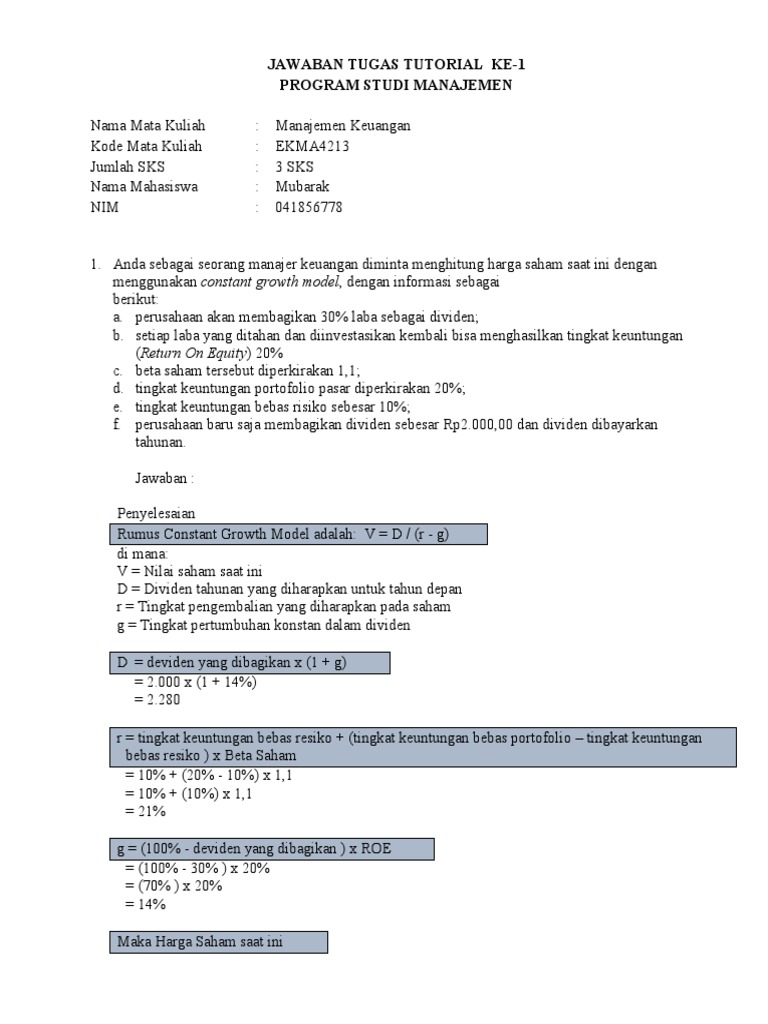 TUGAS TUTORIAL 1 EKMA4213 | PDF