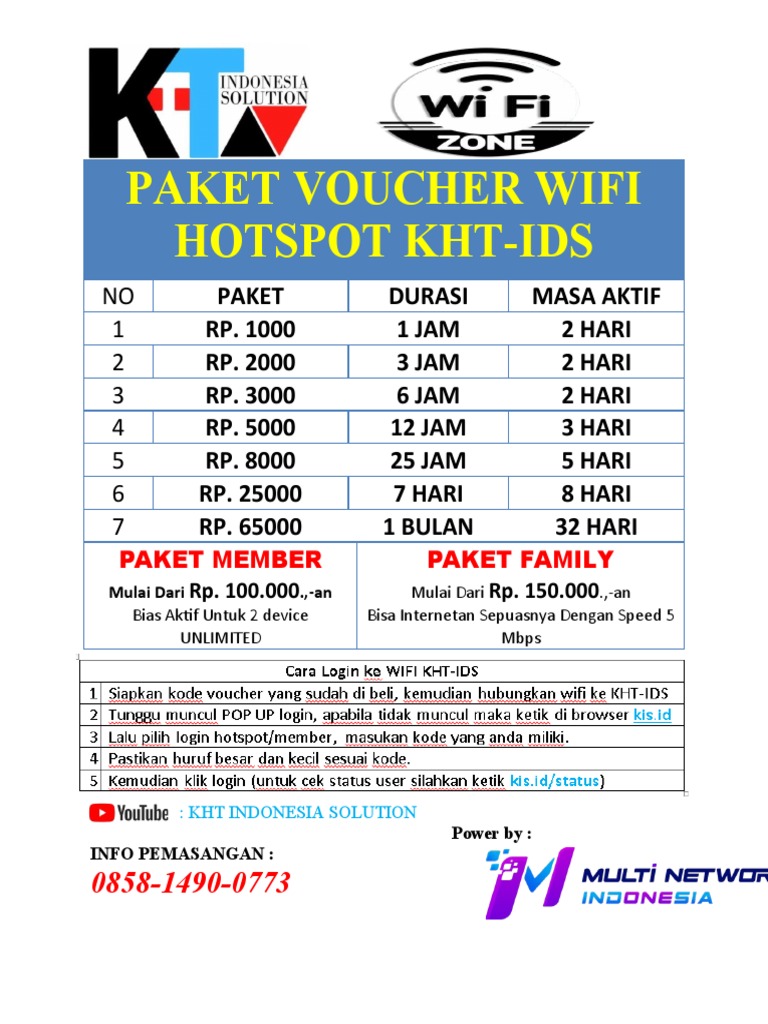 Paket Voucher Wifi 2023 | PDF | Griya & Taman
