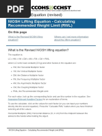 Niosh Lifting Equation English and Metric | PDF
