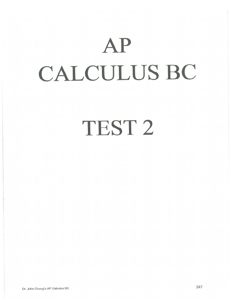 Chung AP Calculus BC Practice Exam 2 PDF | PDF