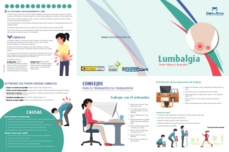 Lumbalgia. Sector Oficinas y Despachos. Trabajadores PDF | PDF | Dolor ...