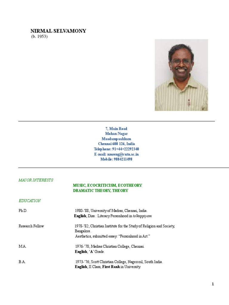 DR Nirmal-Selvamony PDF | PDF