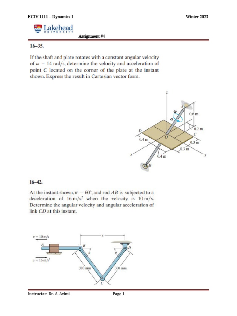 W23-Assignment 4-ECIV 1111 | PDF