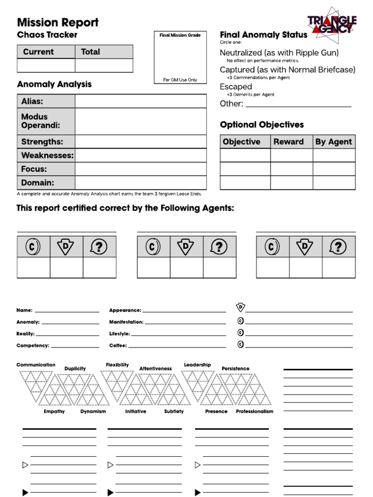 Triangle Agency - Printables PDF | PDF