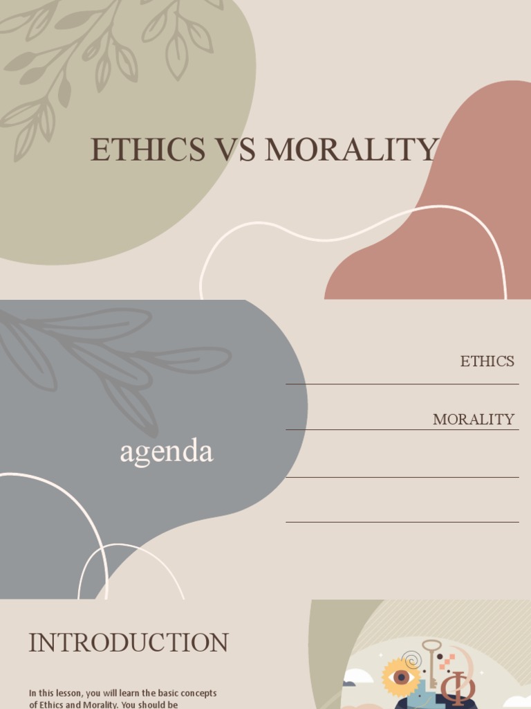 Ethics VS Morality | PDF