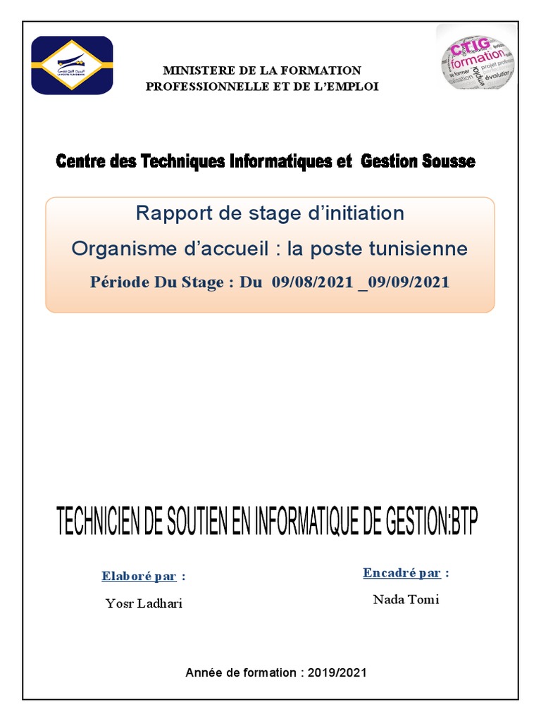 Rapport de Stage Fini | PDF | Tunisie | Management de la qualité