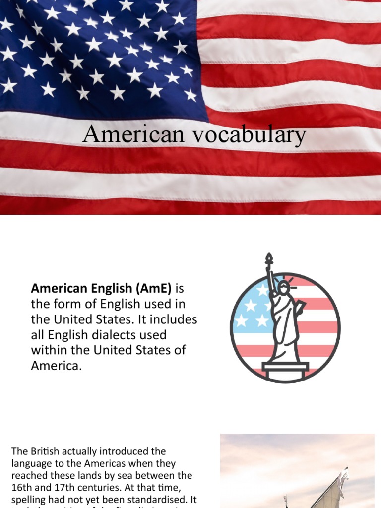 American Vocabulary | PDF | English Language | Linguistics