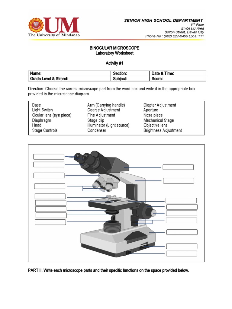Activity-1 Microscope | PDF | Glass Applications | Laboratory Equipment
