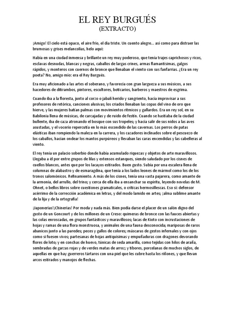 El Rey Burgues | PDF | Historia | Clásicos