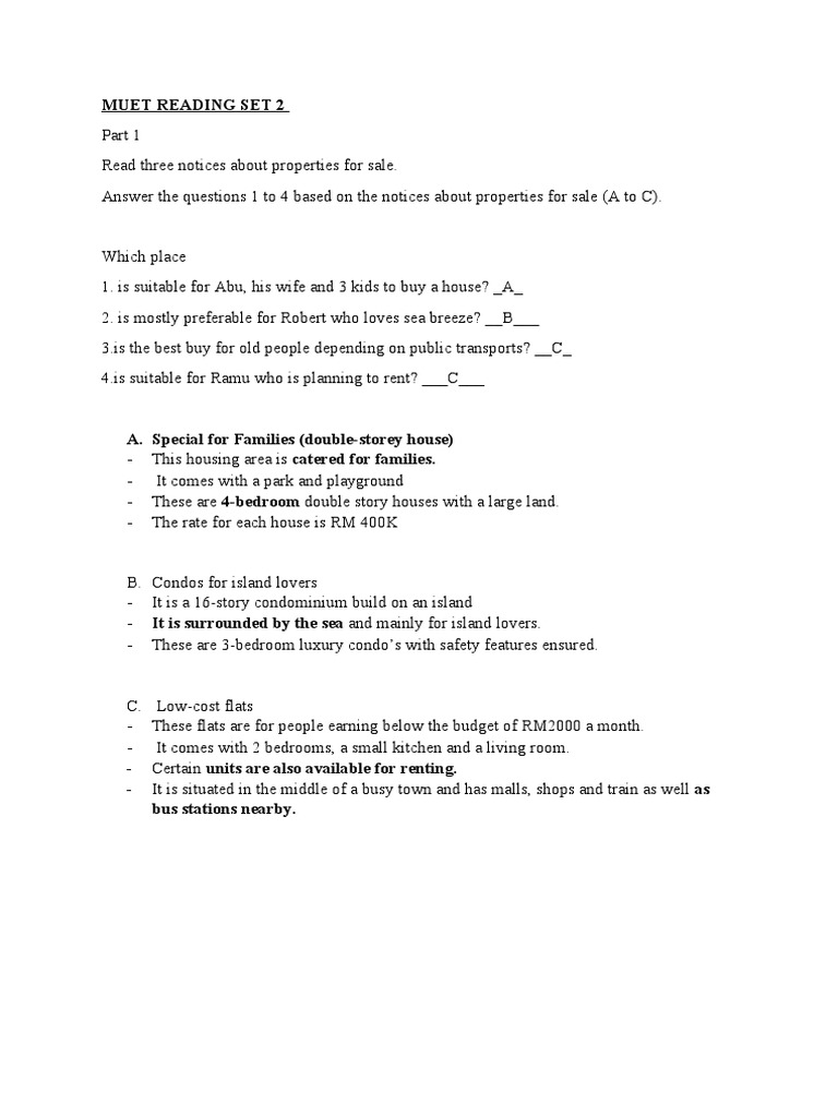Muet Reading Set 2 | PDF | Circle | Vocabulary