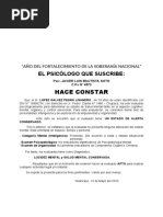 Certificado Psicológico | PDF