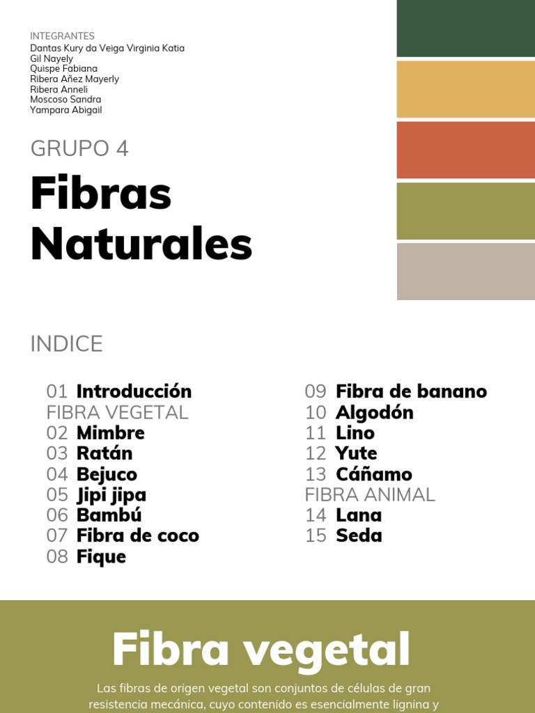G4 - FIBRAS NATURALES - Compressed PDF | PDF | Ropa de cama | Algodón
