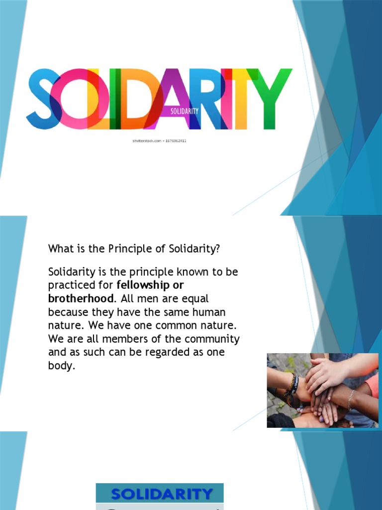 Solidarity and Subsidiarity | PDF | Applied Ethics