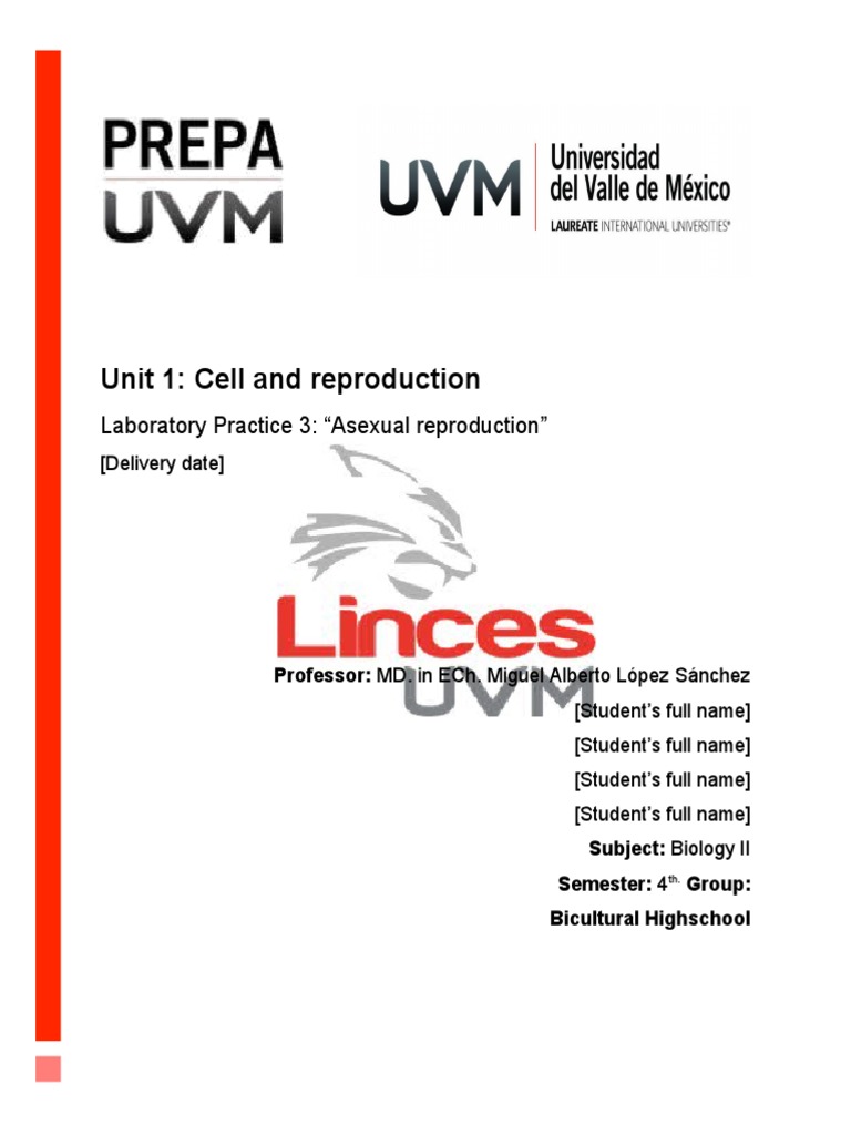 Asexual Reproduction Lab Guide | PDF | Reproduction | Biology