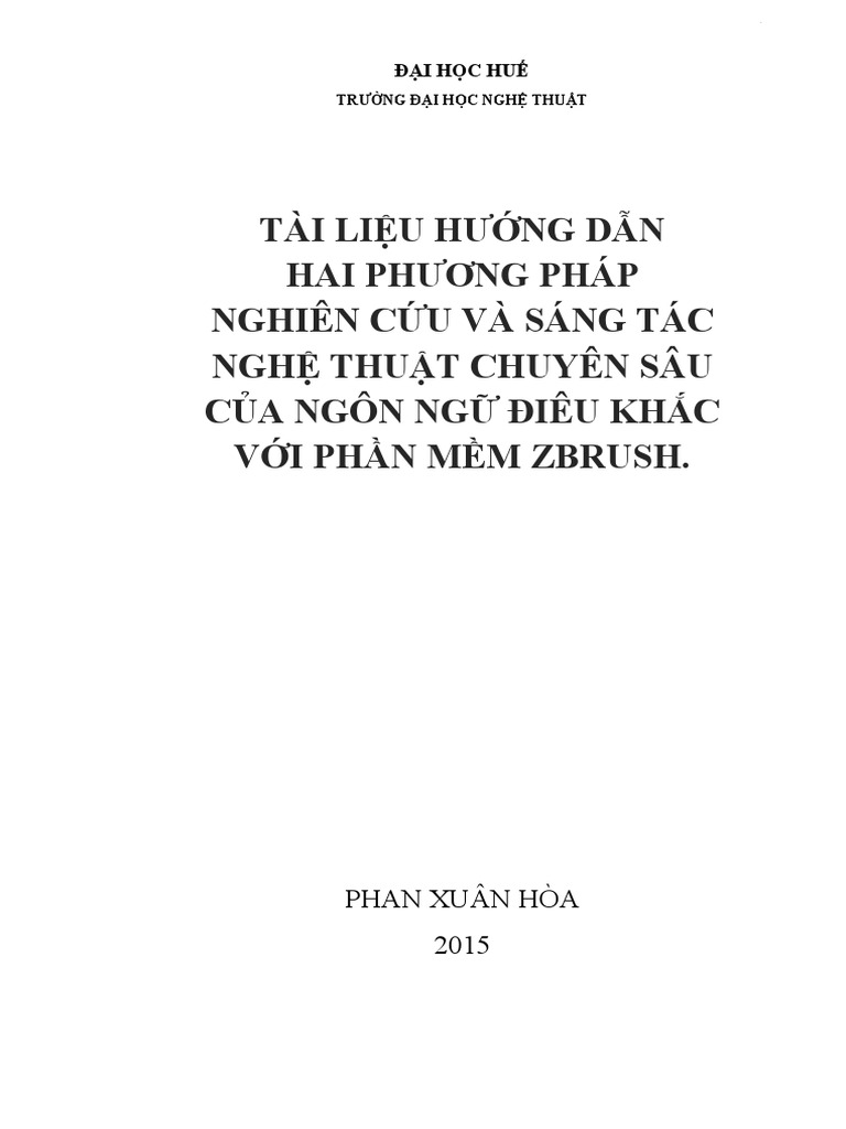 (123doc) - Tai-Lieu-Huong-Dan-Pha-N-Thu-C-Ha-Nh-Zbrush | PDF