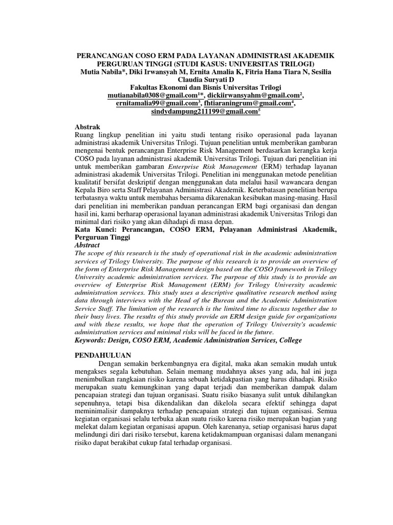 Perencanaan Coso Erm - Jurnal | PDF