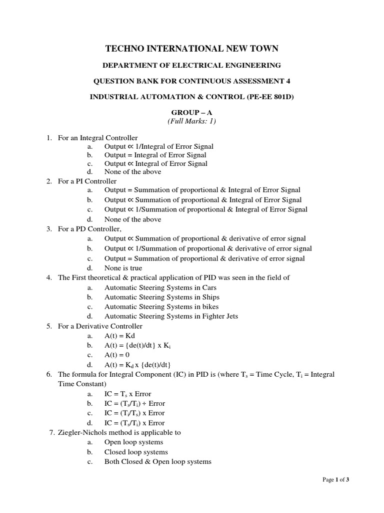 PEEE801D Question Bank CA4 | PDF | Physical Sciences | Electrical Engineering
