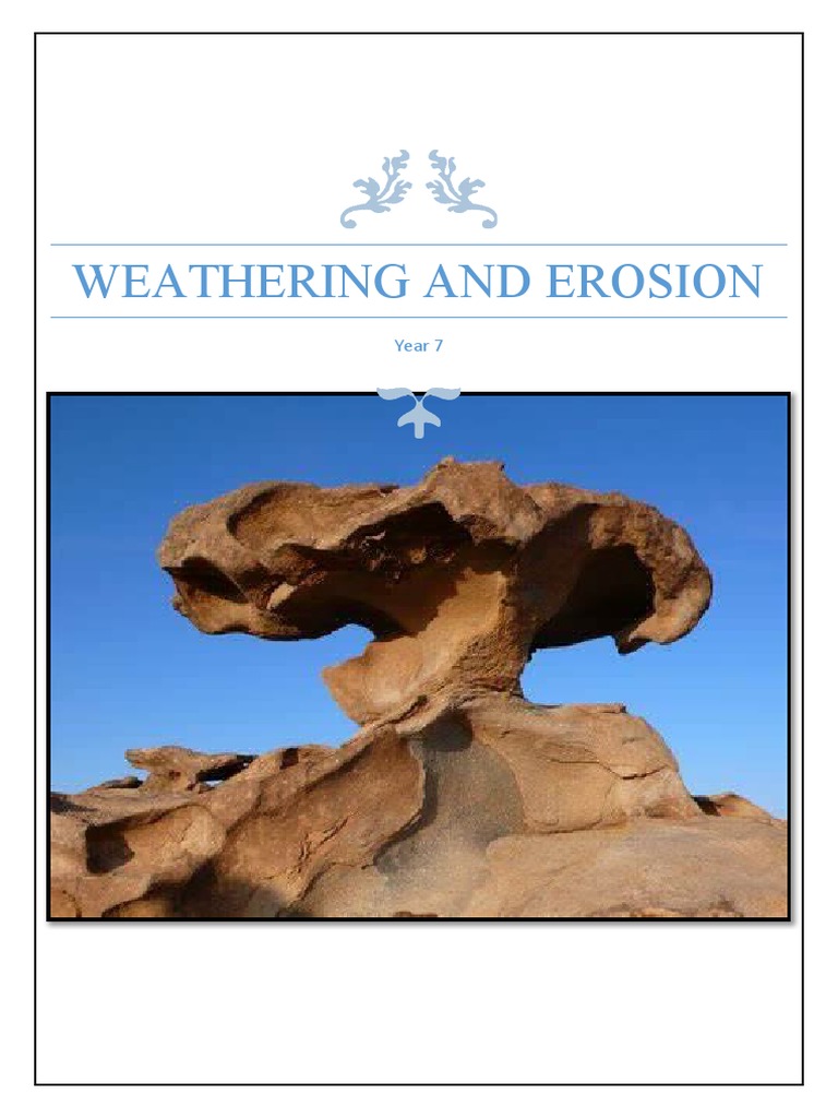 Weathering and Erosion in Rocks | PDF | Rock (Geology) | Sedimentary Rock