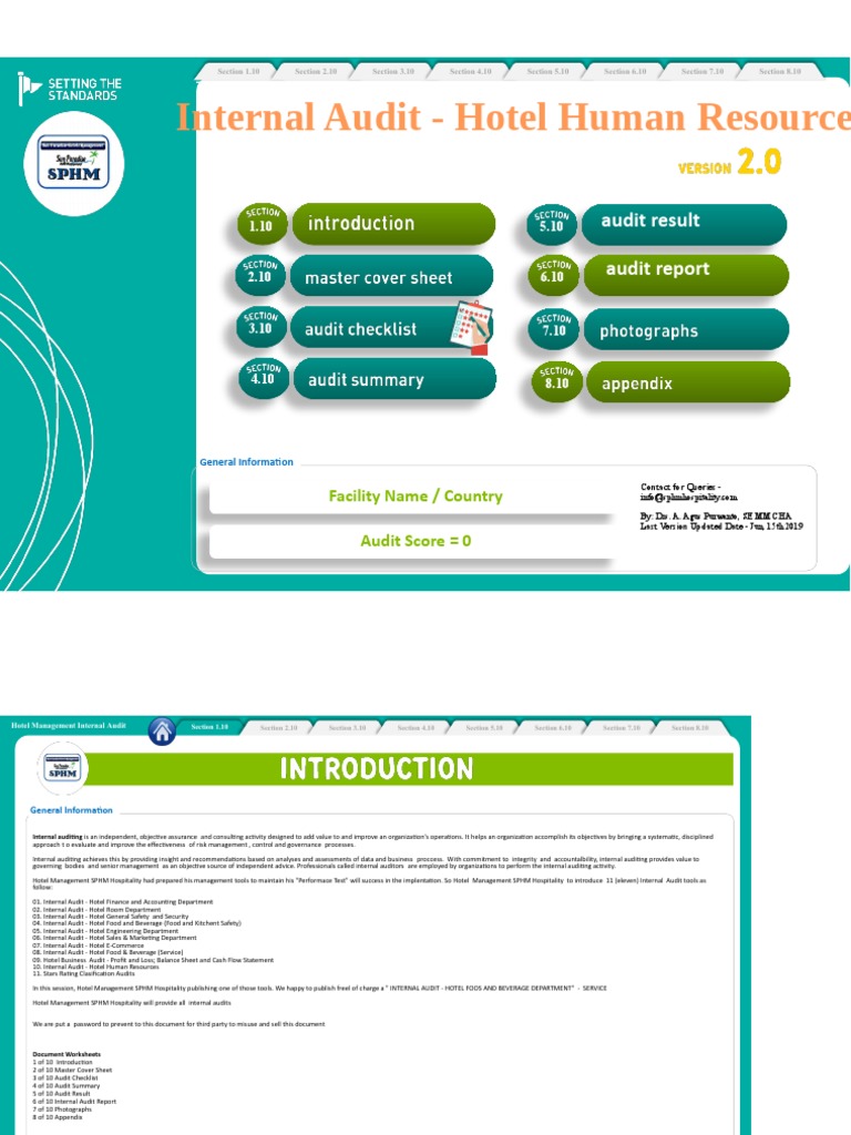 Hotel Internal Audit Report Template | PDF | Internal Audit ...