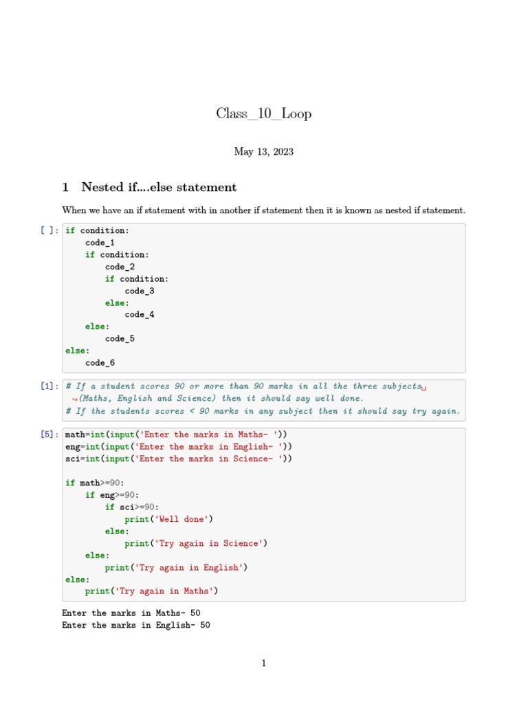 Nested Loops And Iterations In Python An In Depth Exploration Of For Loops Pdf Arithmetic
