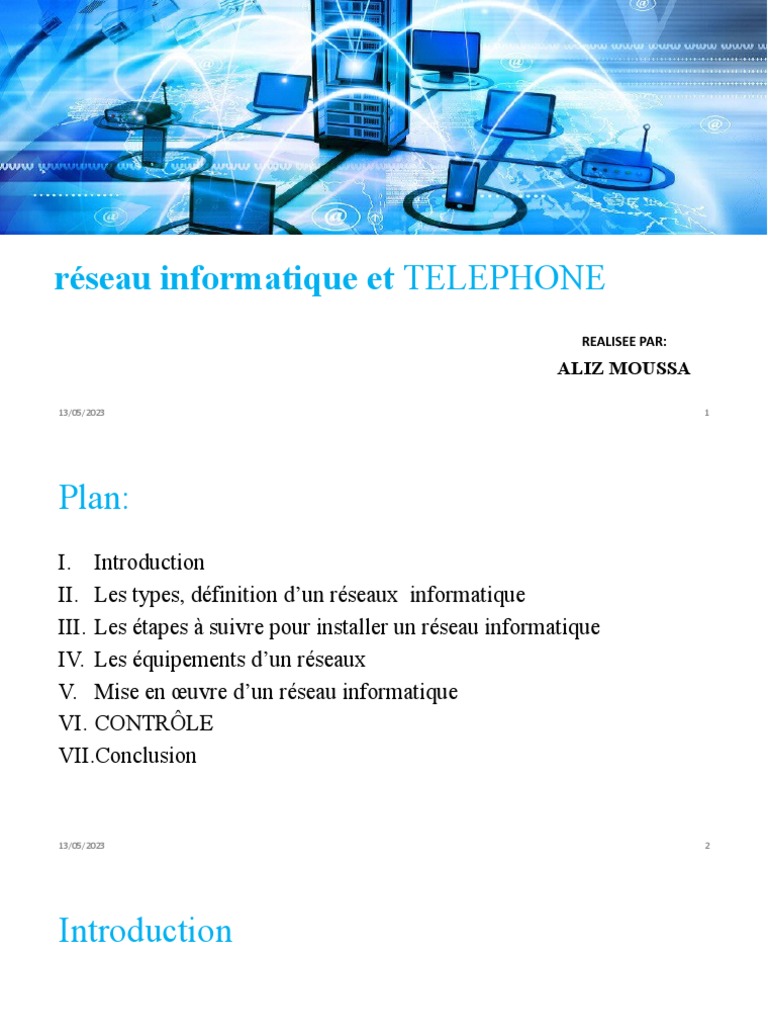 Installation d'un Réseau Informatique | PDF | Câble coaxial | Serveur ...