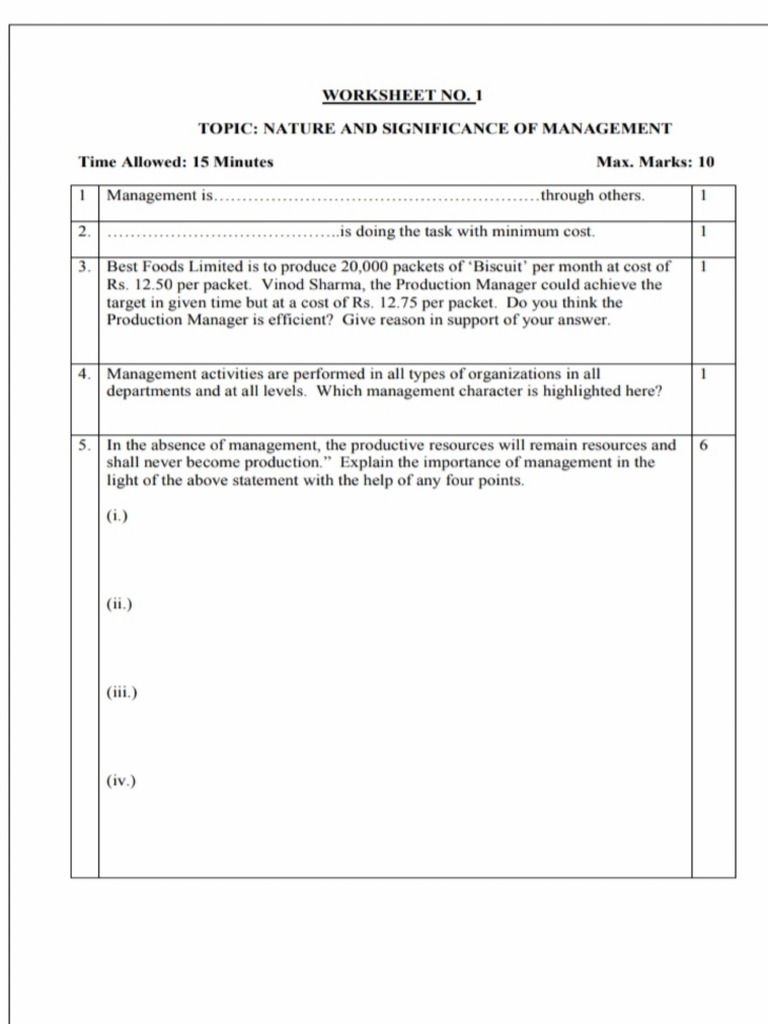 BST Worksheet Class 12 | PDF