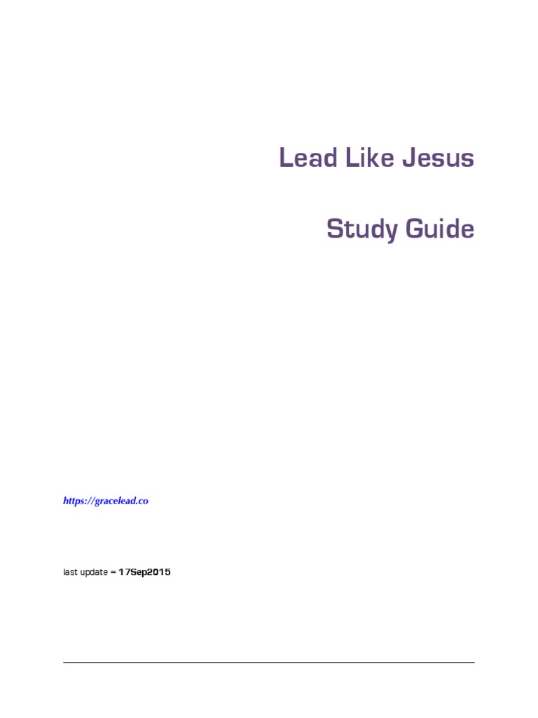 Lead Like Jesus Guide PDF | PDF | Leadership | Jesus
