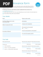 Thames Water Leak Allowance Form | PDF