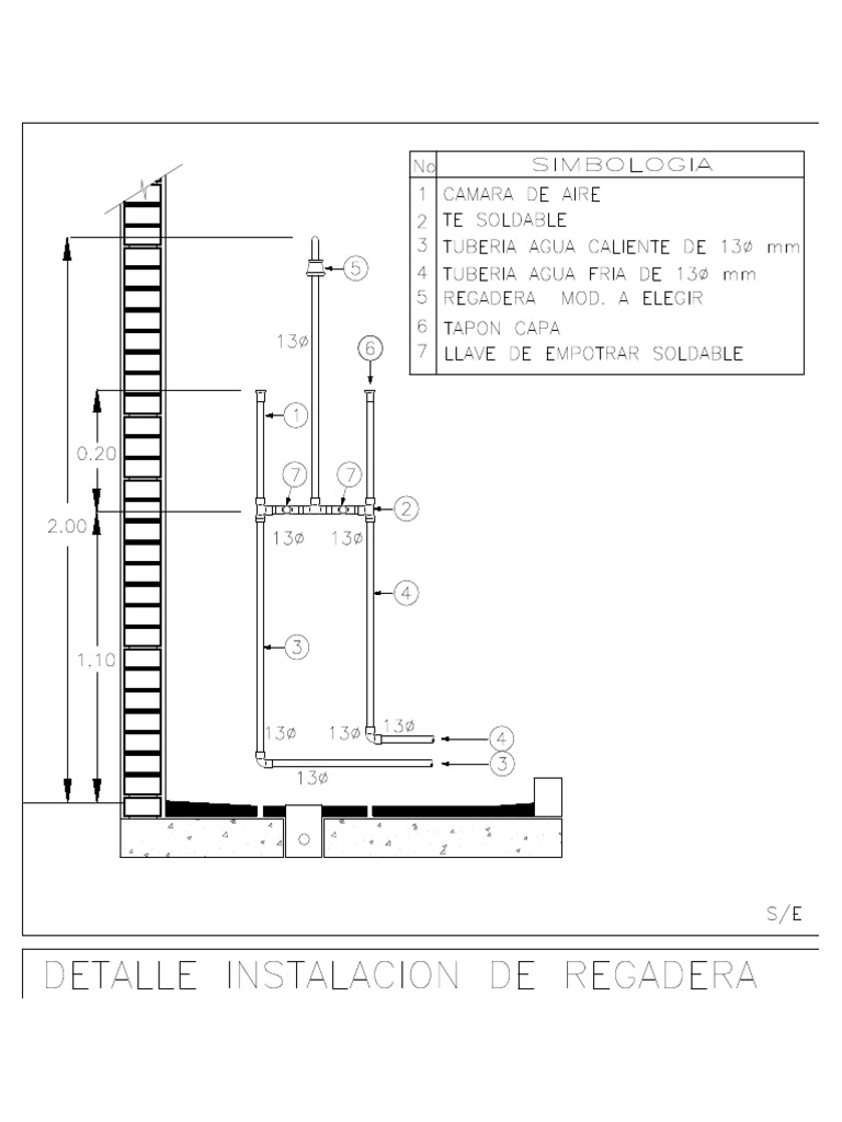 Detalle de Regadera | PDF