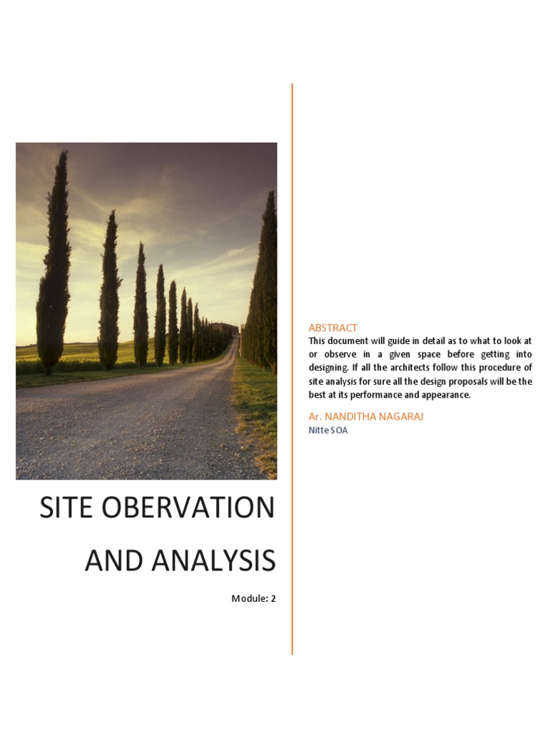 Site Observation and Analysis | PDF | Topography | Landscape
