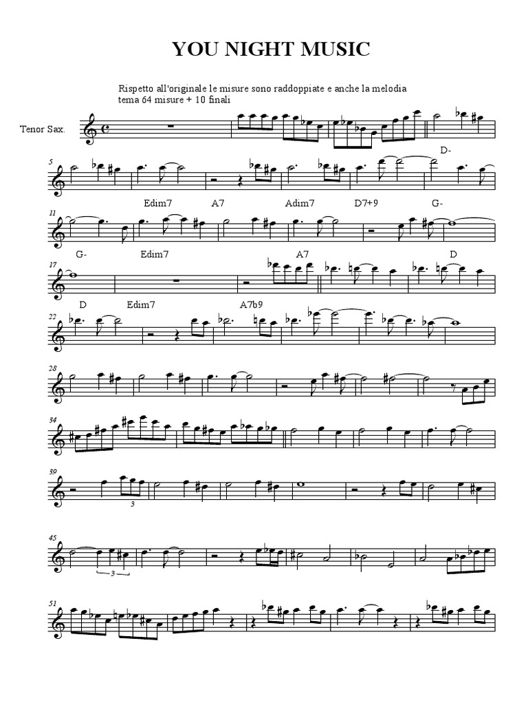 You and The Night and The Music | PDF