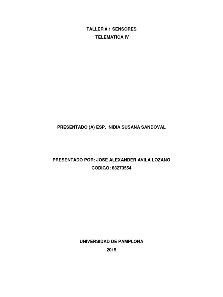 Caracterización De Sensores Para Aplicaciones De Telemetría Mediante 