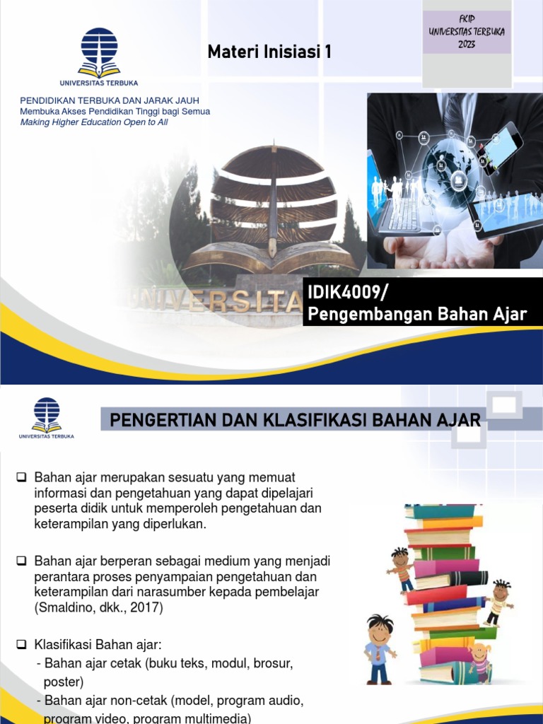 IDIK4009 - Sesi 1 Pengertian Dan Prinsip-Prinsip Pengembangan Bahan Ajar | PDF