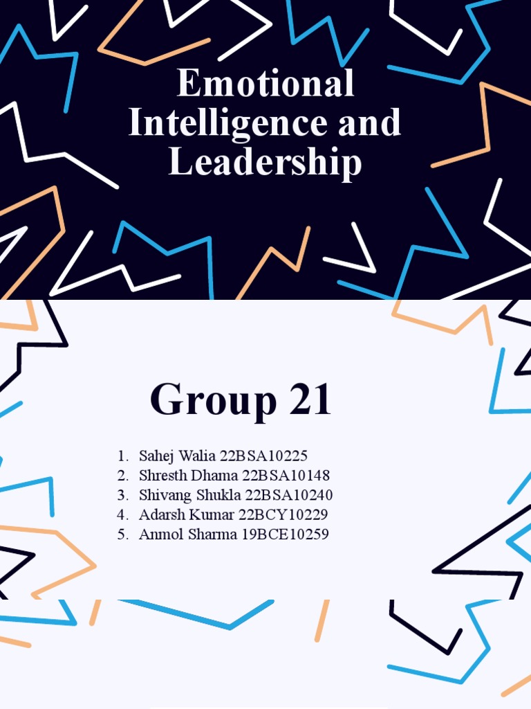 EI and Leadership Presentation | PDF | Emotional Intelligence | Leadership