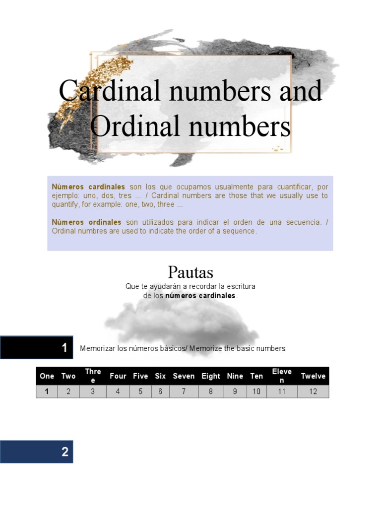 Cardinal Numbers and Oridnal Numbers | PDF