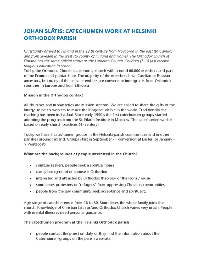 JOHAN SLATIS - Cateh - in - Finlanda | PDF | Eastern Orthodox Church ...