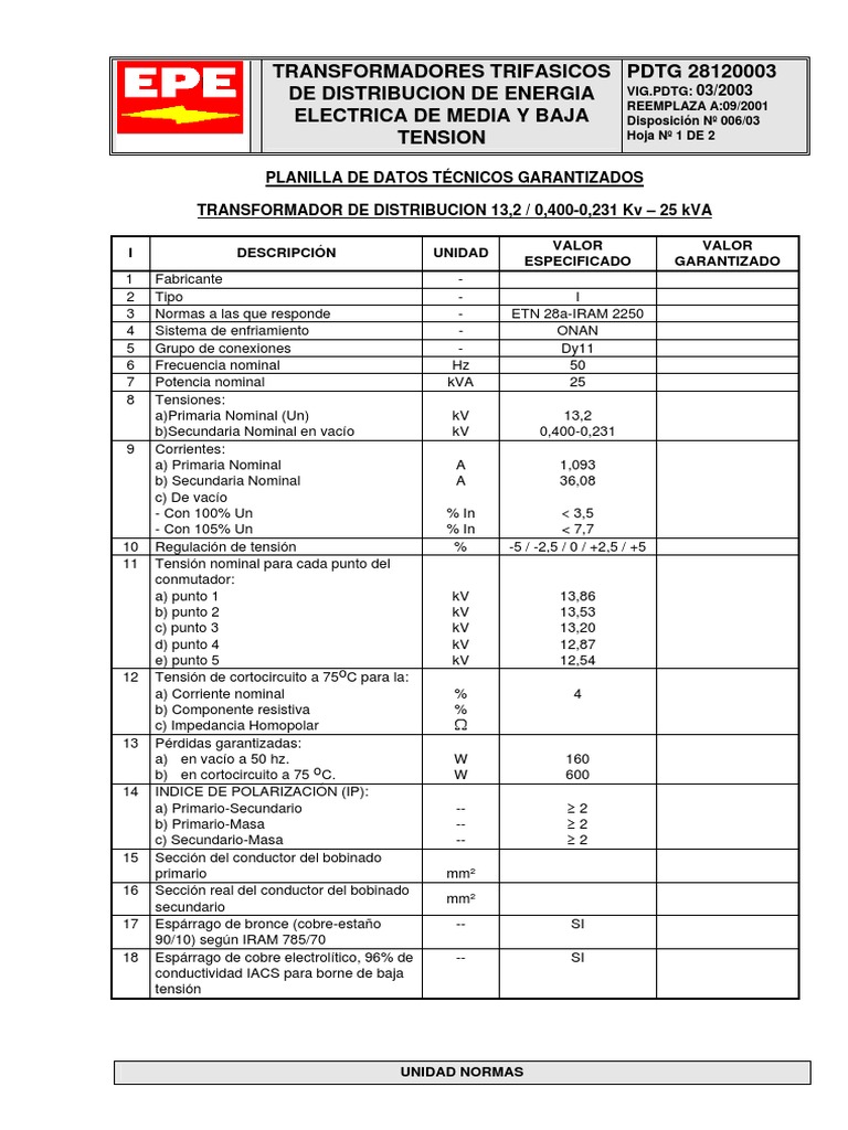 TF - 25-Kva-Epe | PDF
