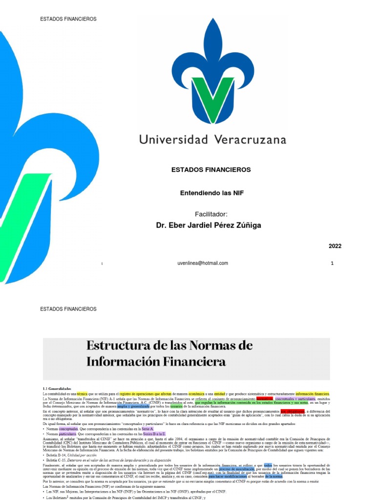 Entendiendo Las NIF. Marco Conceptual PDF | PDF