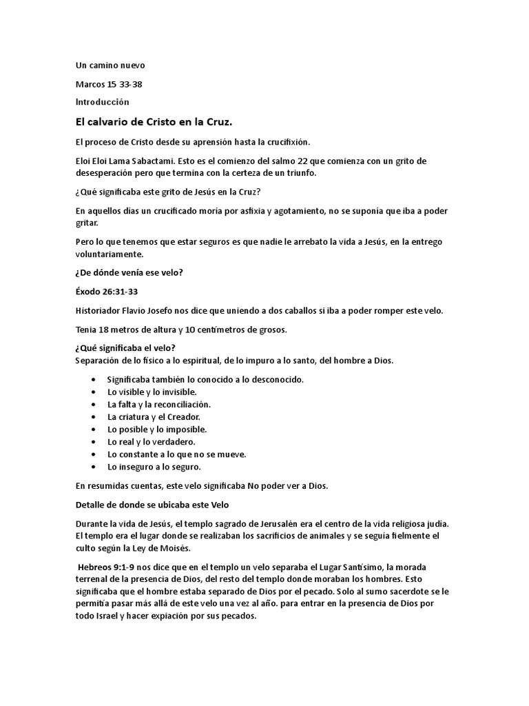 El Velo Del Templo Se Rompió | PDF | Jesús | Expiación en el cristianismo