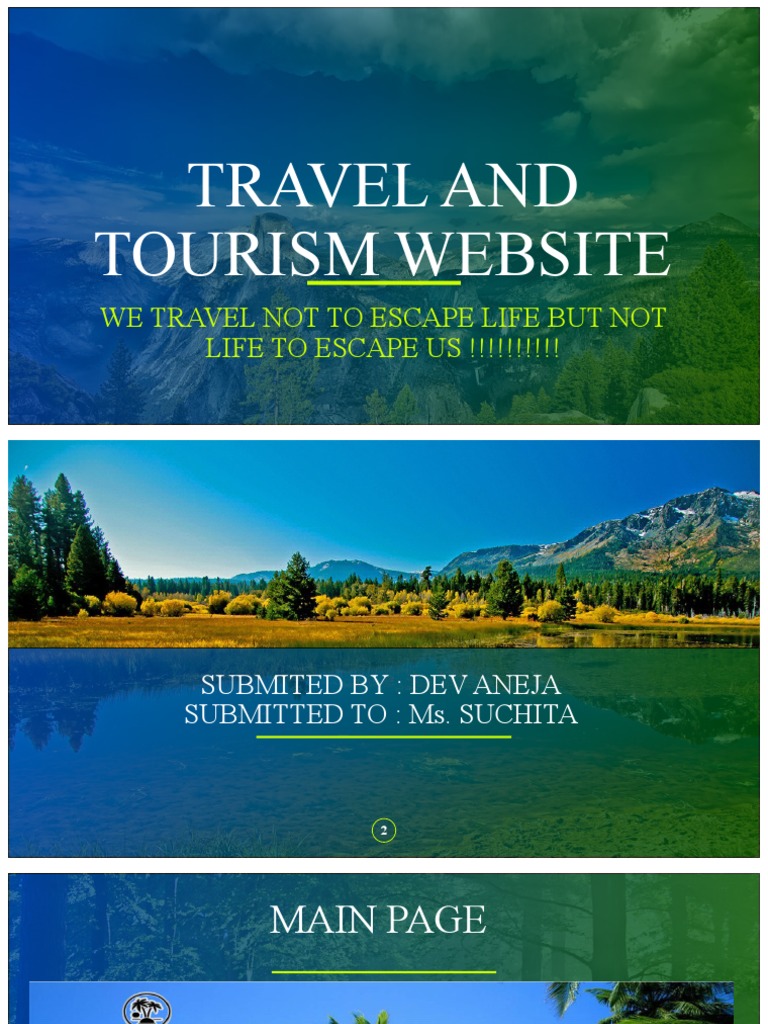 Travel and Tourism Website | PDF