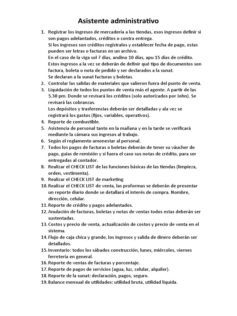 Asistente Administrativo | PDF